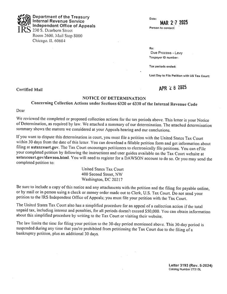 Challenging IRS Collections: How to Appeal an IRS Notice of ...